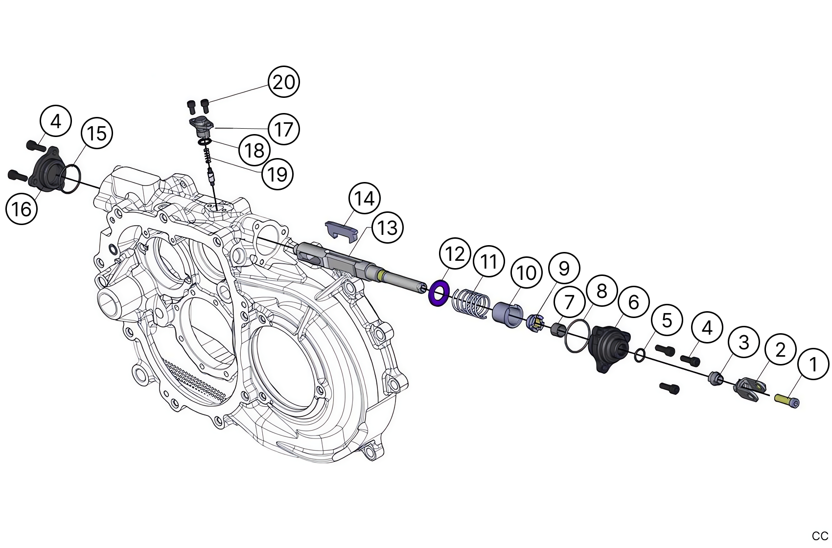 C234 - Selector Axle