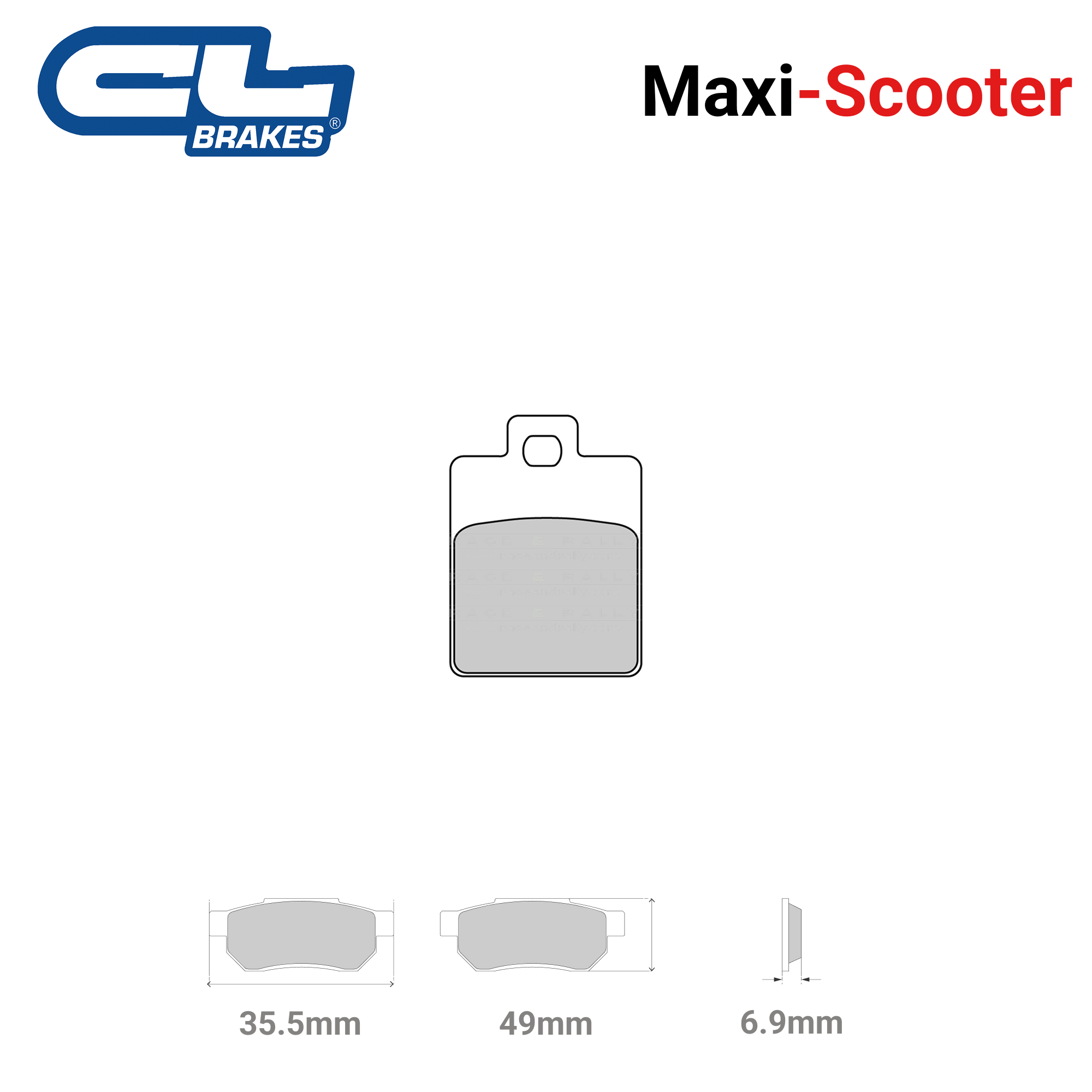 3043 - Maxi-Scooter Brake Pads