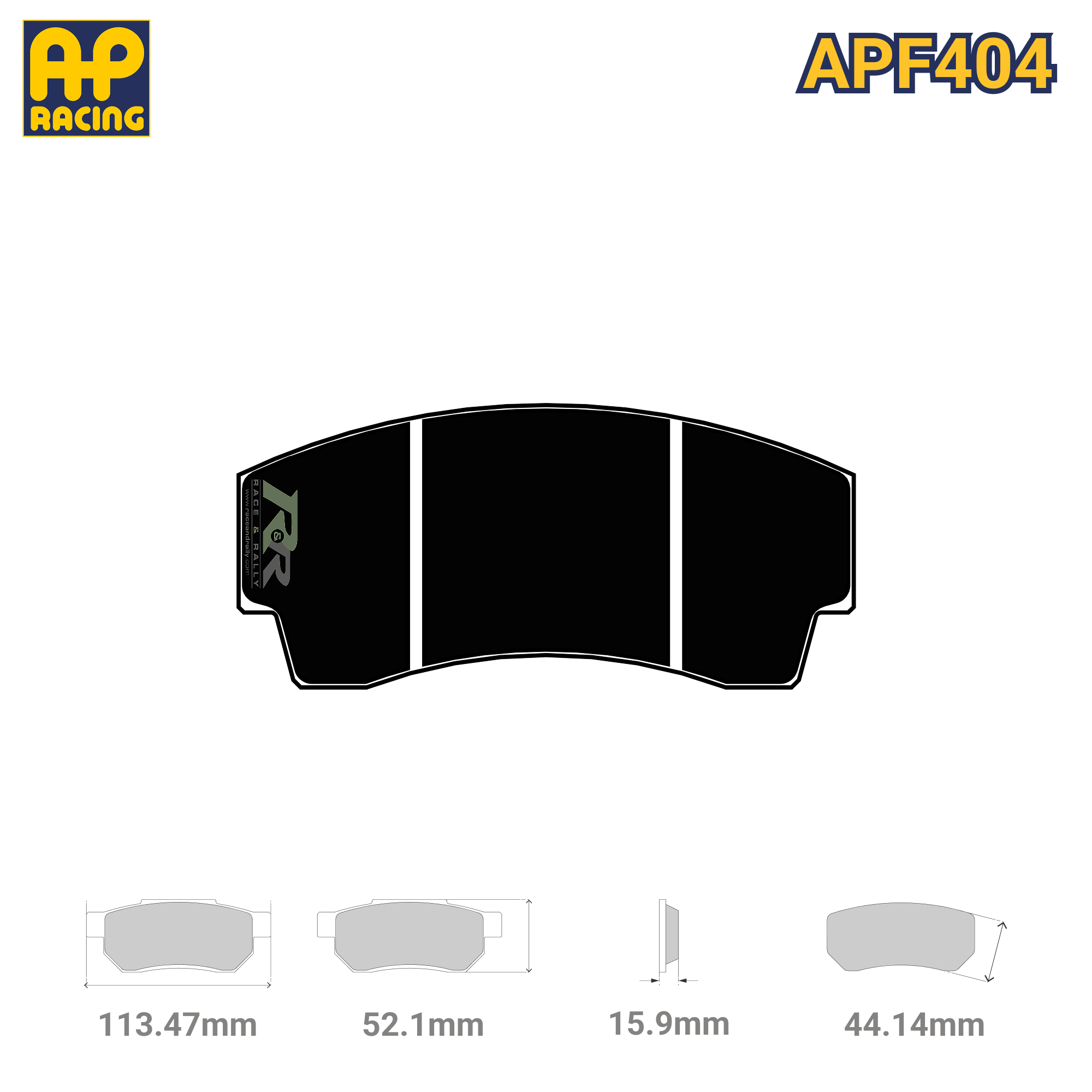 CP3345D44 Brake Pad Set - APF404 Compound